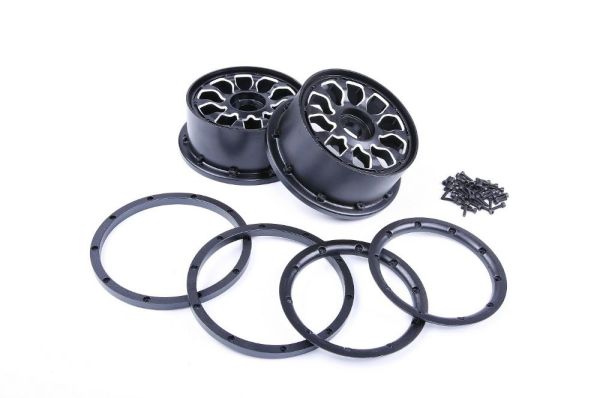 Rovan Black Aluminium Rims/Wheels